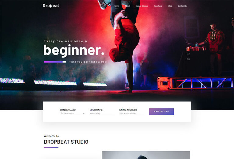 Dance Studio WordPress Themes for Dancers - WP Daddy