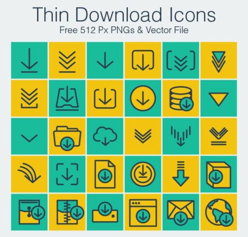 A New Freebie: Thin Download Icons - Get Them Now! - WP Daddy