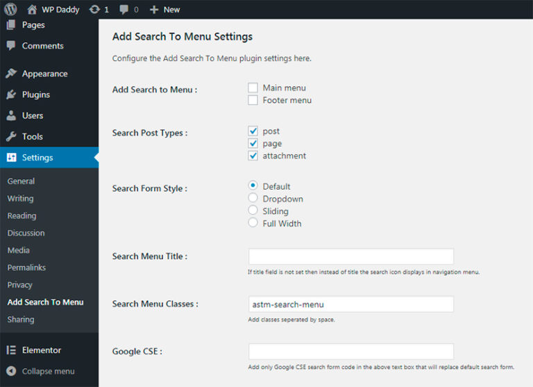 How to Add a Search Form To Main Menu in WordPress - WP Daddy