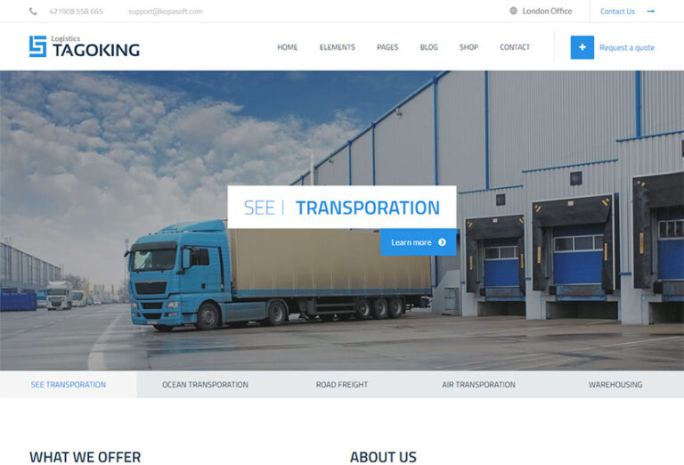 Logistics, Cargo and Freight Forwarding WordPress Themes - WP Daddy