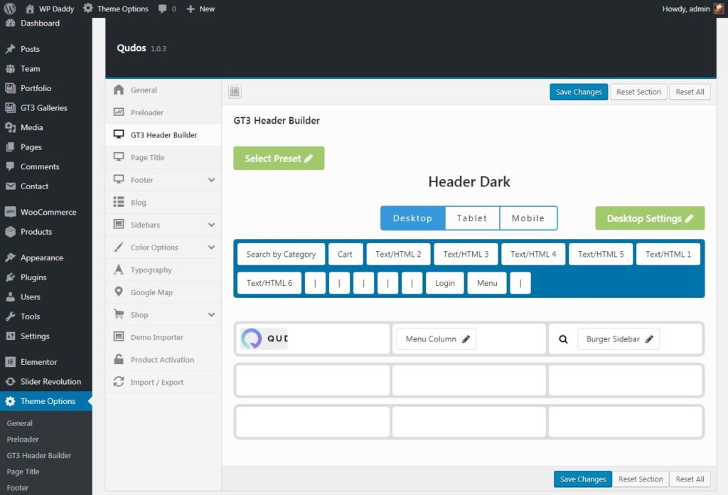 How to Build Different Headers in Qudos WordPress Theme - WP Daddy