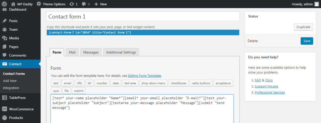 How to Build Contact Forms in WordPress - WP Daddy