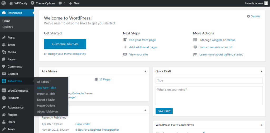 How to Create Tables in WordPress - Easy Guide - WP Daddy