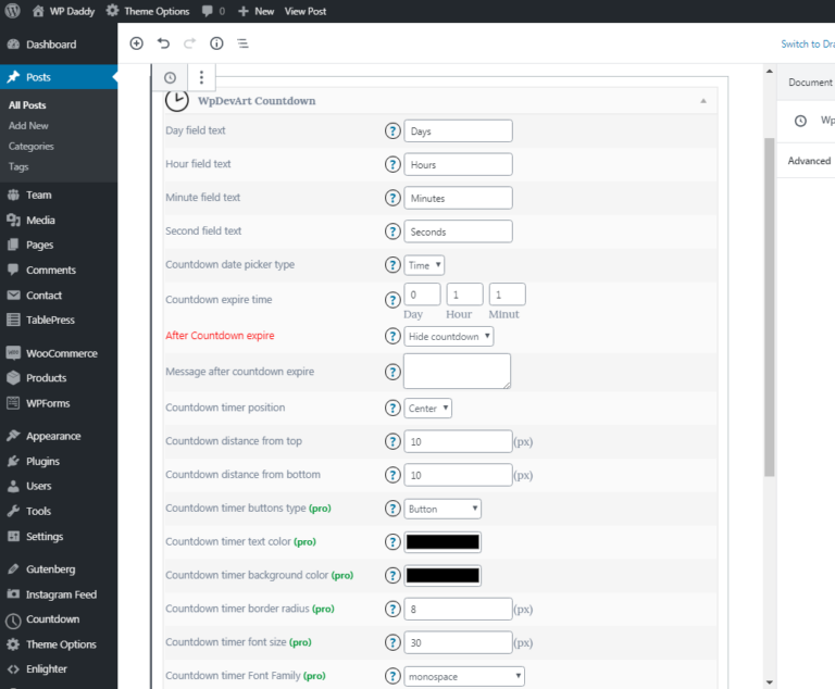 How to Create Animated Countdown Timer in WordPress - WP Daddy