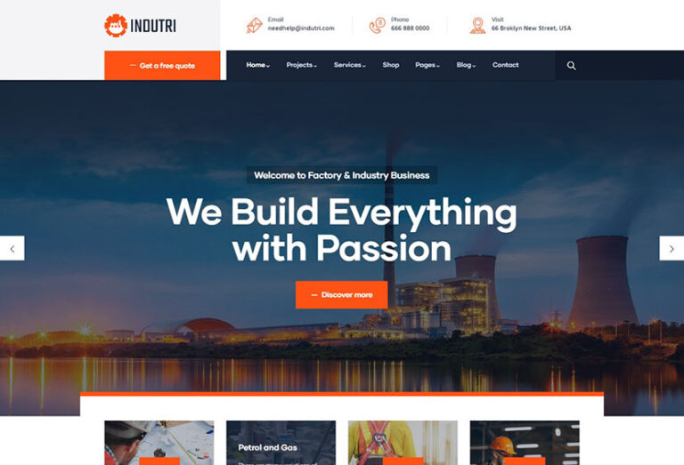 Industry WordPress Themes for Factories - WP Daddy